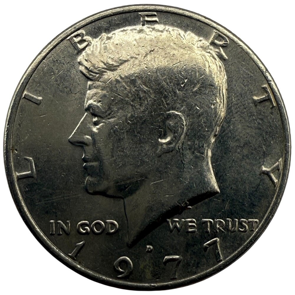 США 50 центов (1/2 доллара) 1977 г. (Полдоллара Кеннеди) (D)