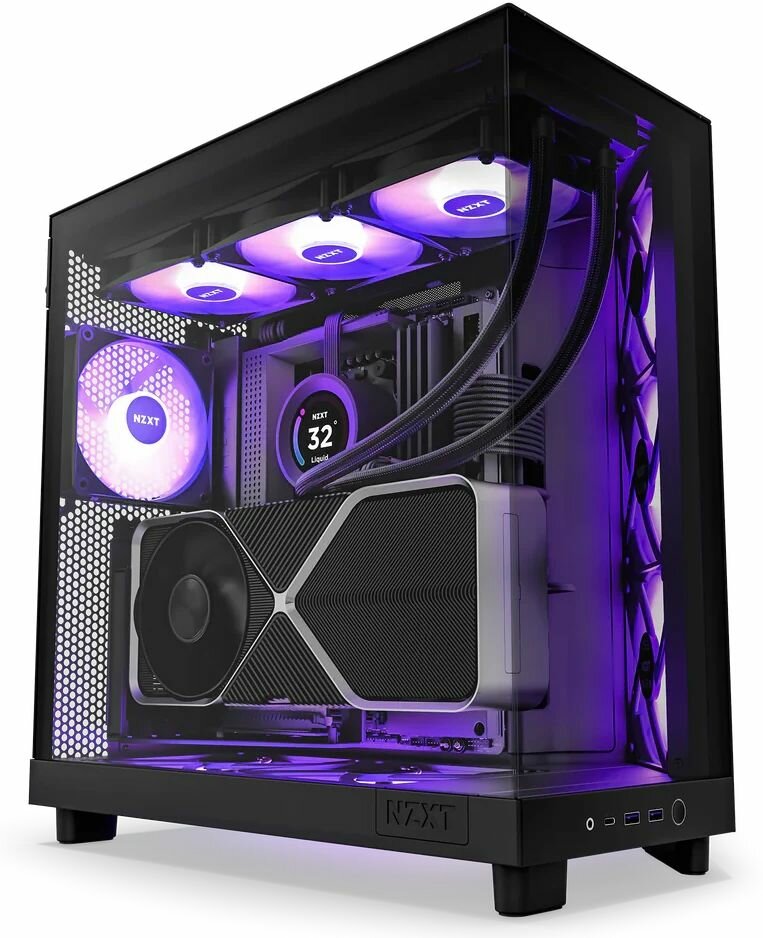 Корпус без блока питания NZXT H6 Flow RGB Black