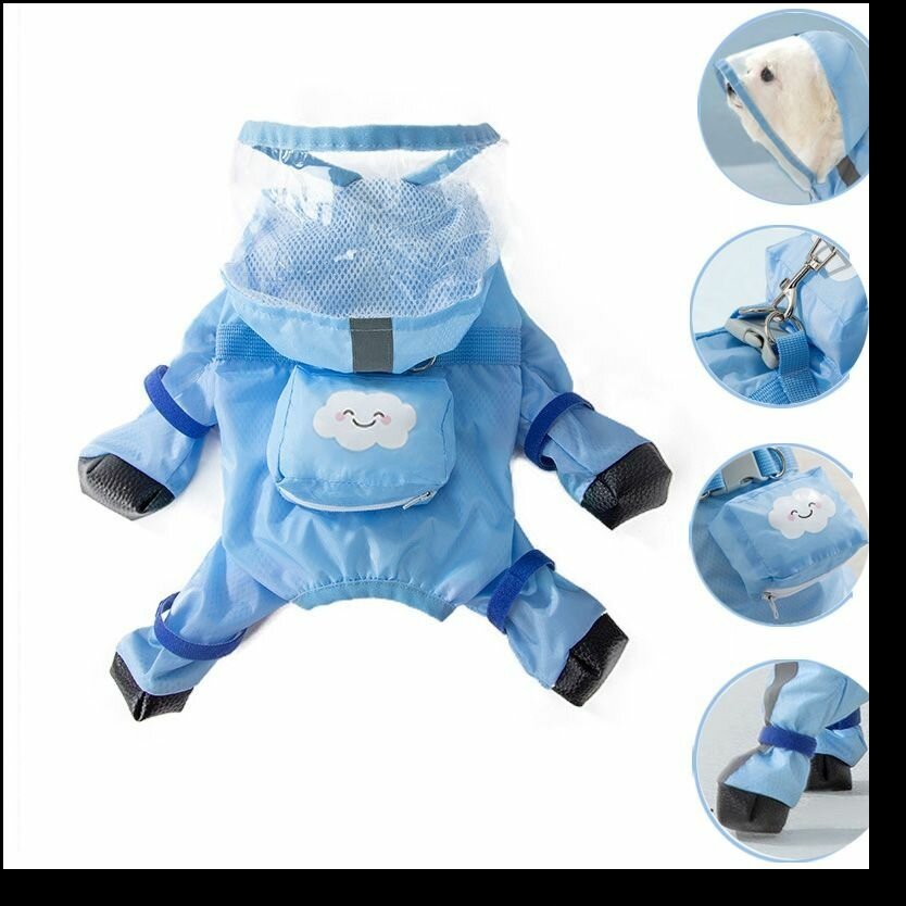 Комбинезон для собак мелких пород плащ для собак плащ для кота