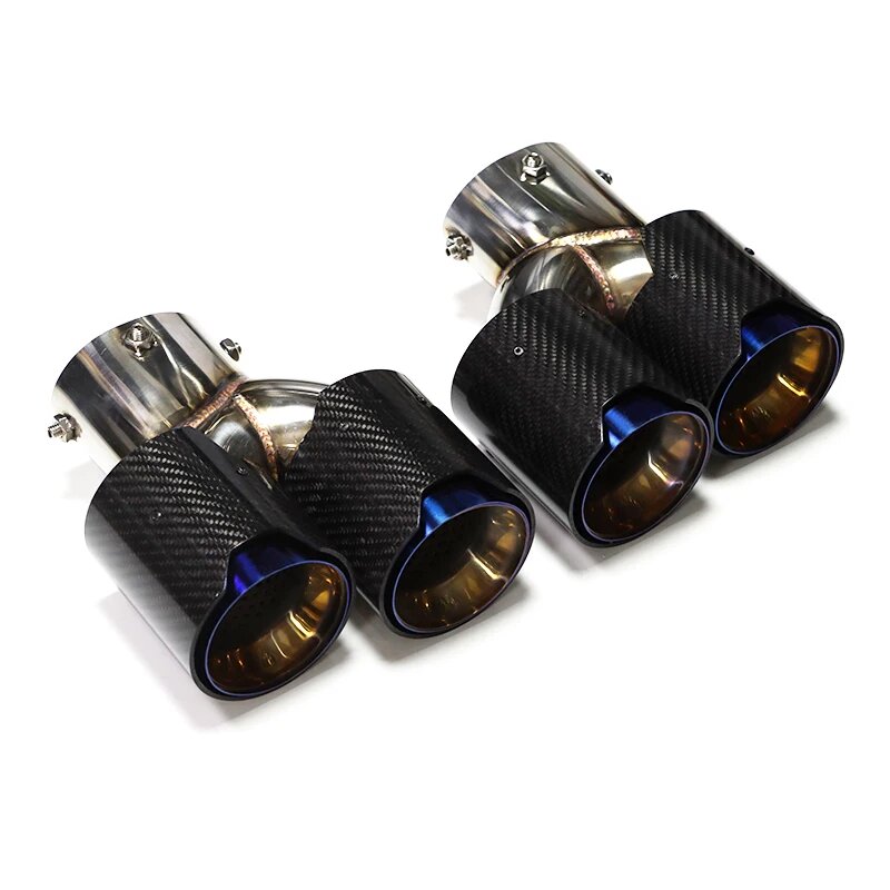 Четырехъядерная выхлопная труба автомобиля, наконечник выхлопной трубы из углеродного волокна для BMW G22 G23 G26 M440i 2019+, наконечник глушителя, выхлопная труба M Performance Carbon Fiber B