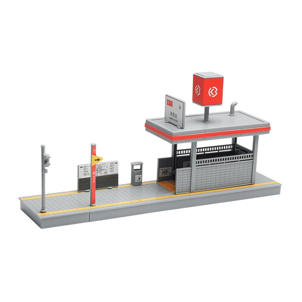 Миниатюрный набор модели здания метро, образовательная игрушка для взрослых и подростков