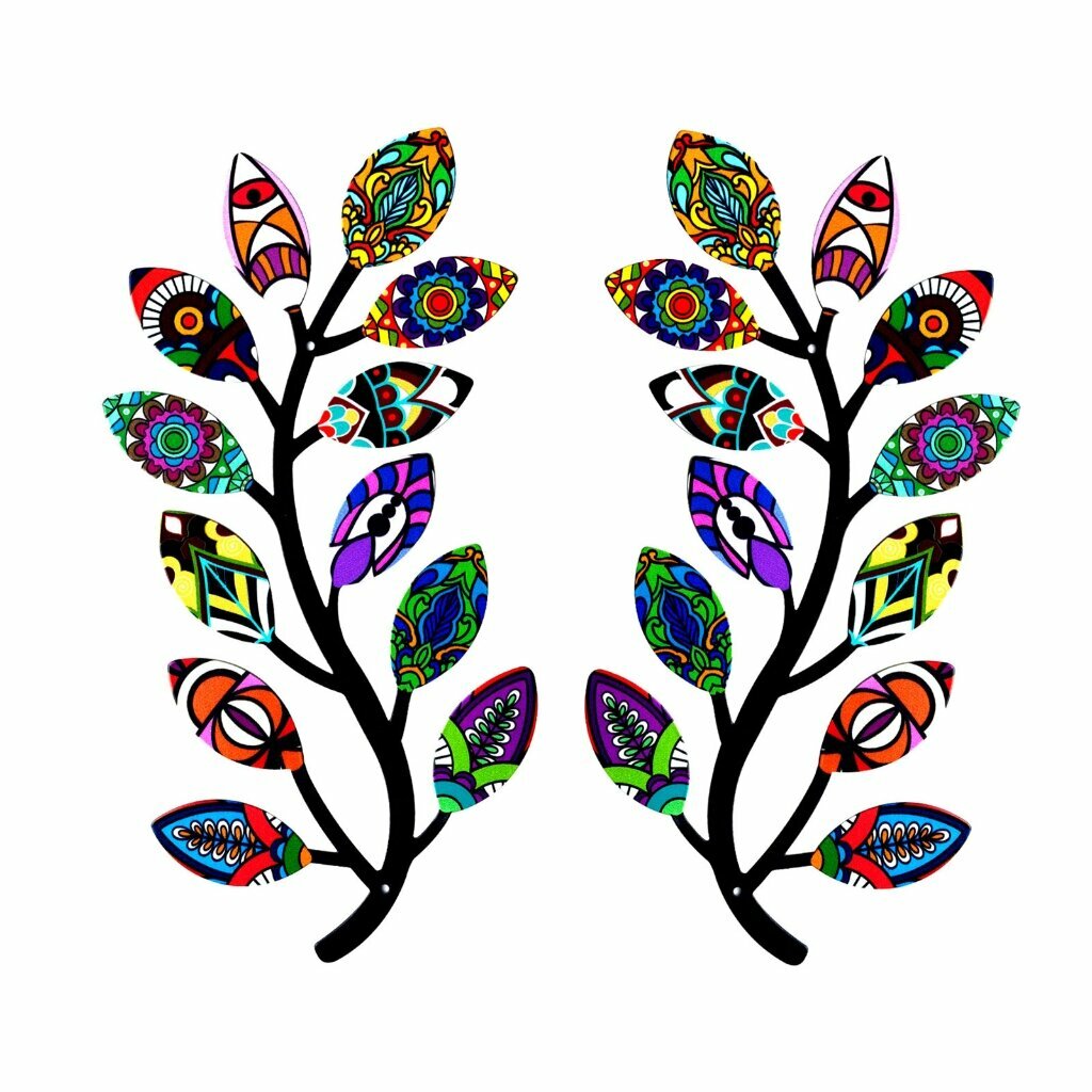 Металлическая Ветка Дерева Скульптура Настенный Художественный Декор Из Кованого Железа Ремесла Кулон для Внутреннего Наружного Украшения Домашнего Сада