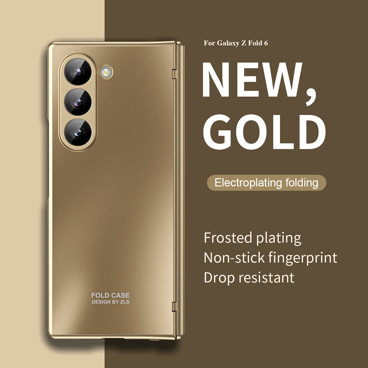 Чехол для Samsung Galaxy Z Fold6/Самсунг Галакси З Фолд 6, матовая поверхность, чехол-кардиомонитор, поликарбонат (PC), защита камеры, ударопрочный, усиленные углы, Samsung, Samsung Galaxy Z Fold6,