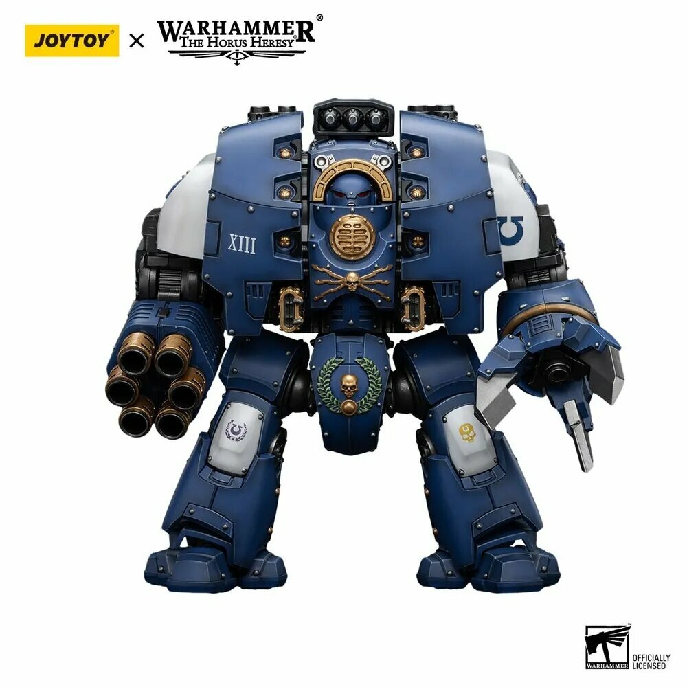 Подвижная фигурка JOYTOY Warhammer 40K Ultramarines Leviathan Dreadnought with Cyclonic Melta Lance And Siege Claws 1:18 Подарочная модель