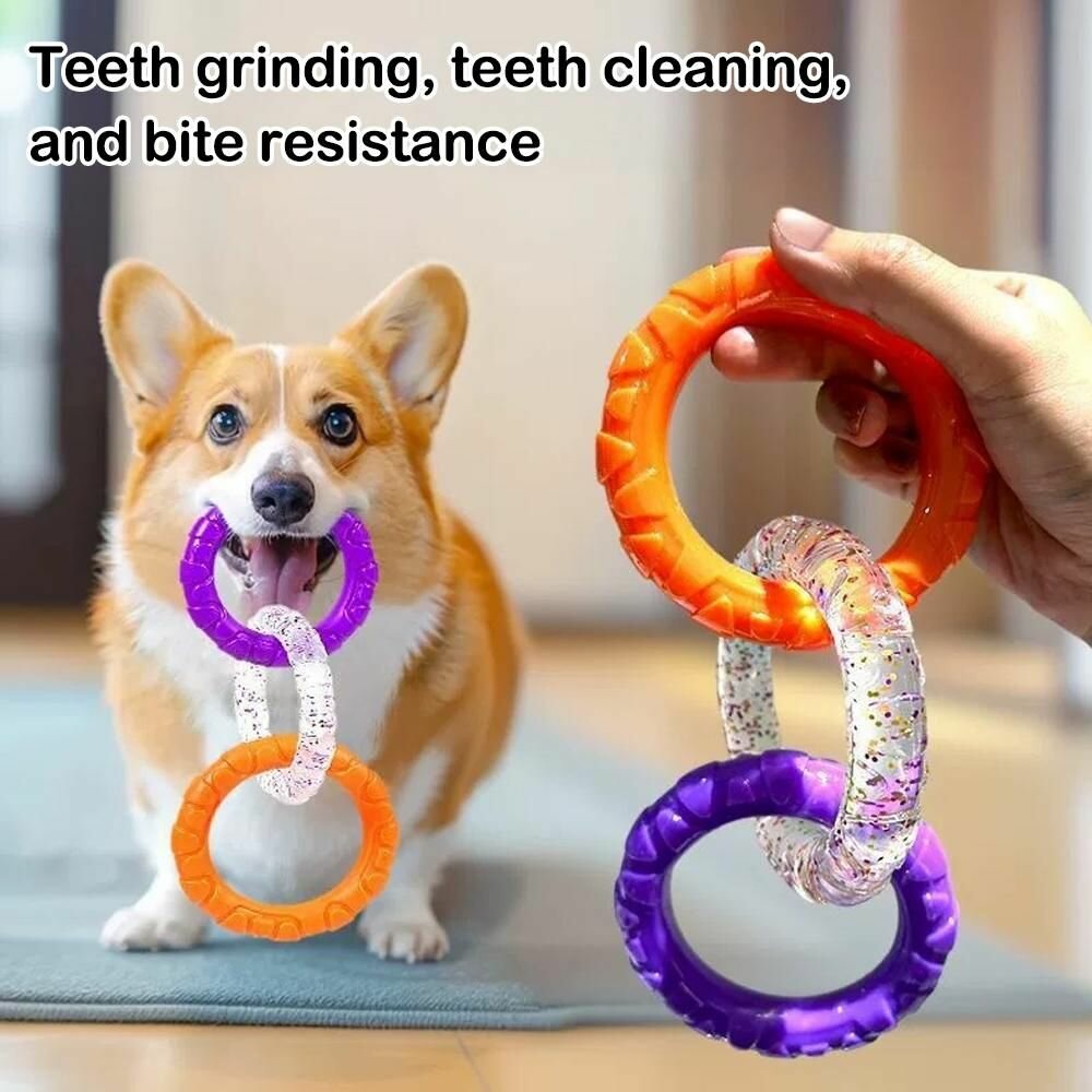 Кольцо для собак пуллер, игрушка для собак мелких пород и средних пород, прочное и легкое,9.5 см