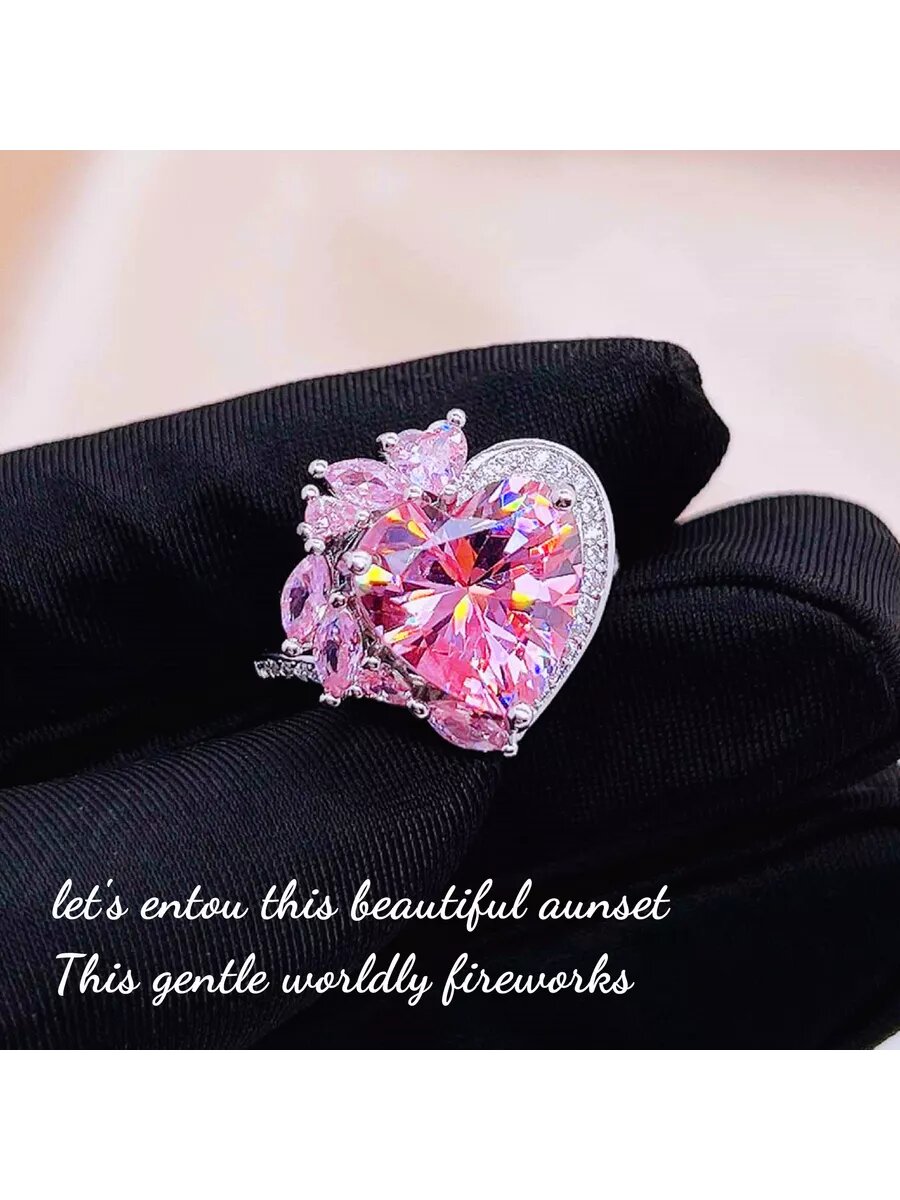 Кольцо-кулон, морганит, Swarovski Zirconia