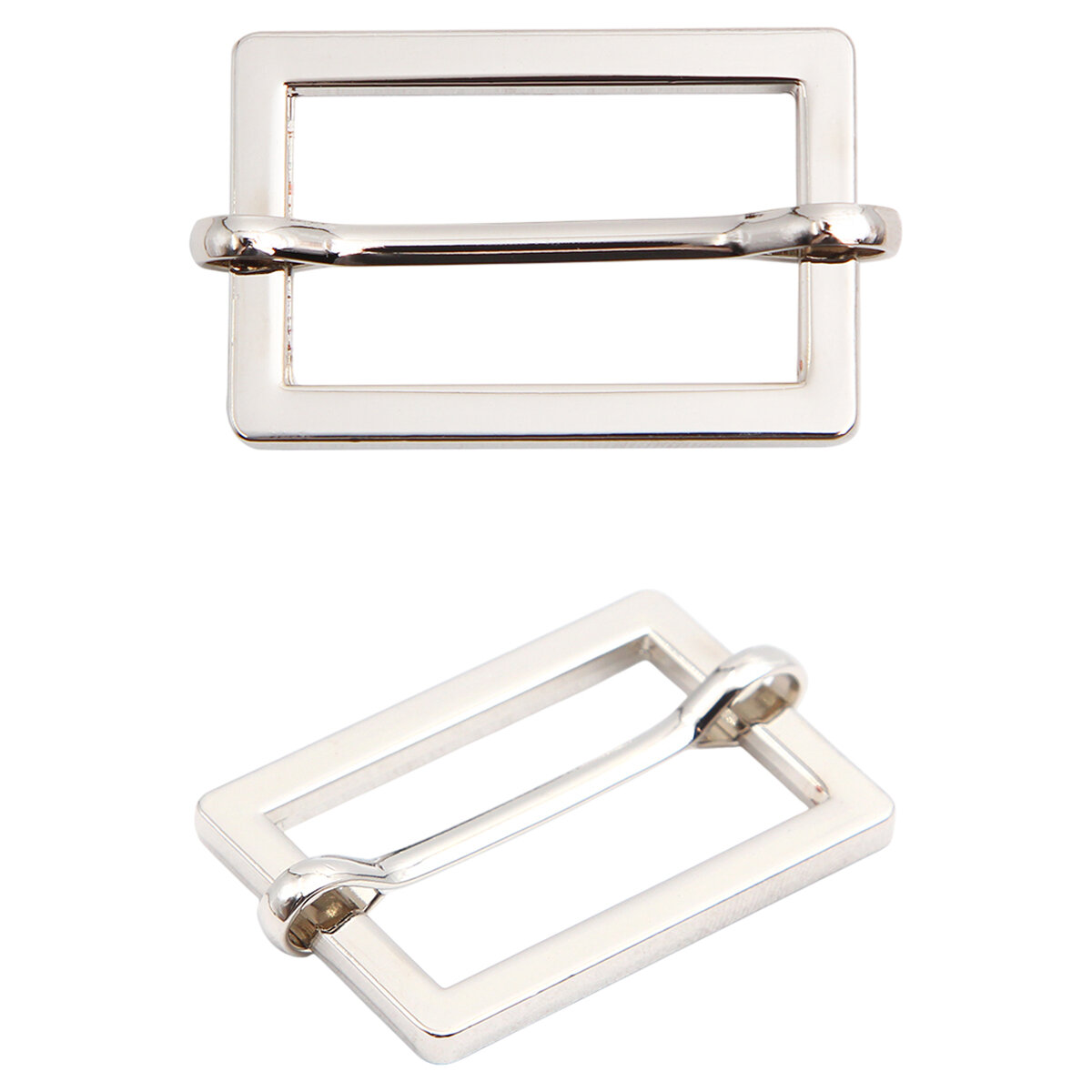 Регулятор ремня литой с подвижной планкой, 30 мм (37*25 мм, диаметр 3,5 мм), металл (никель), 4 шт