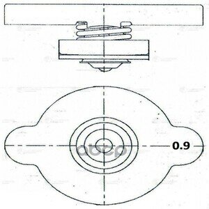 Крышка (пробка) радиатора для а/м hyundai/kia/nissan/mazda/toyota 0.9 bar (большой клапан) (ll 0809)