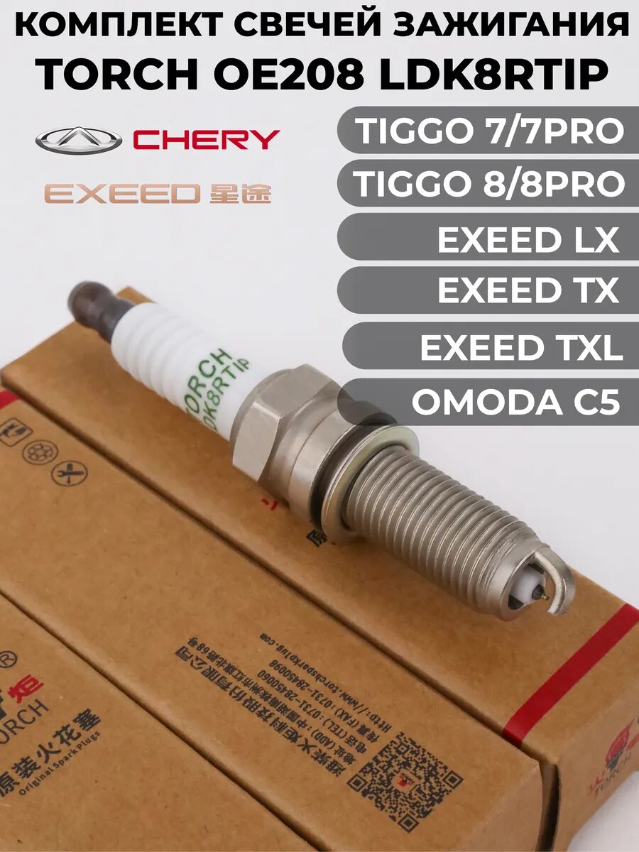 Свечи зажигания для CHERY EXEED LDK8RTIP OE208