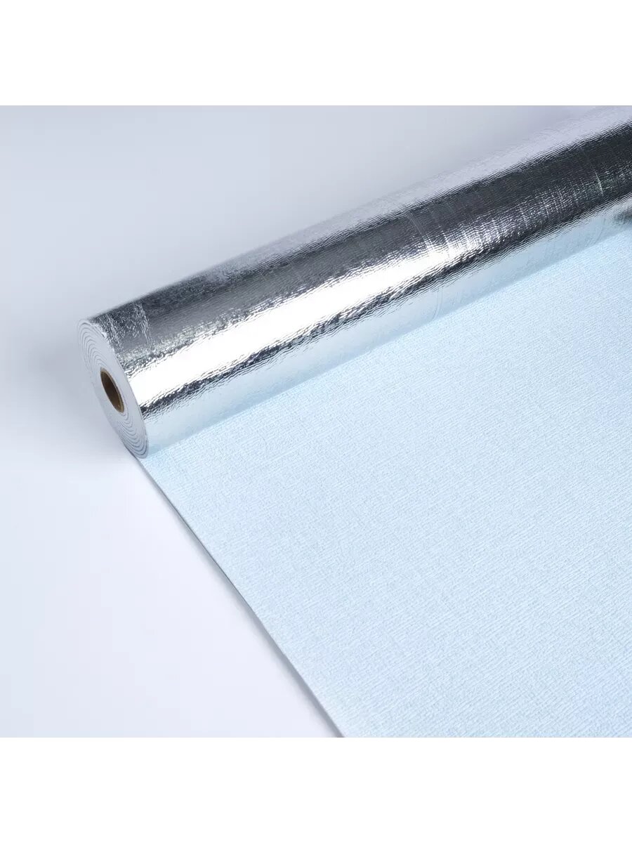 Панель ПВХ самоклеящаяся в рулоне светло-голубая, 2,8м, 50см