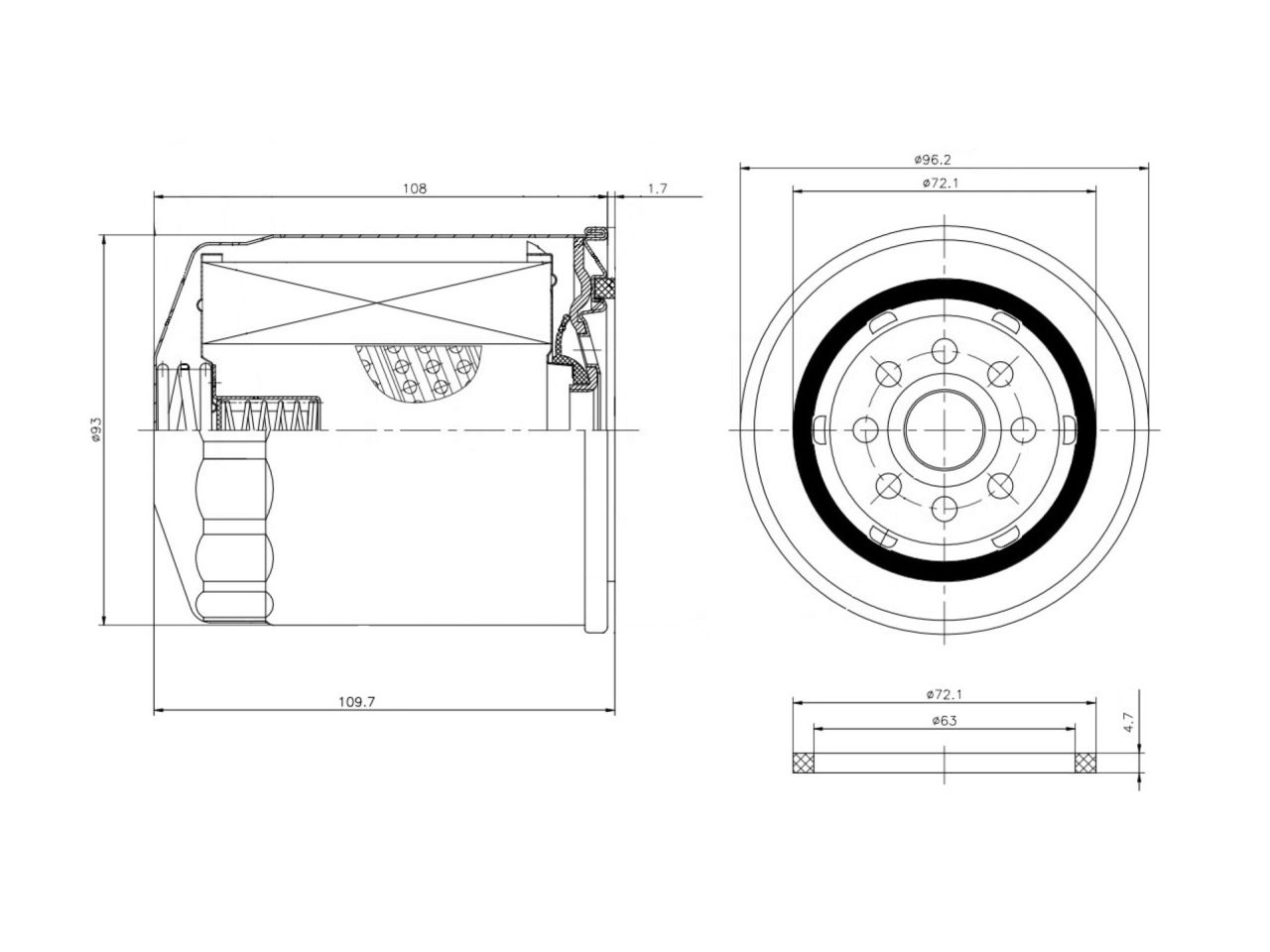 UNIO FLT-20105 (078115561D / 078115561H / 078115561J) фильтр масляный фильтр масляный VW Passat (Пассат) b5 96-, Audi