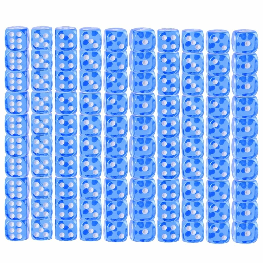 100 штук, круглые кубики диаметром 12 мм-прозрачные темно-синие
