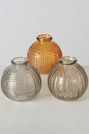 Набор декоративных ваз алгеро, стекло, 8 см, 3 шт, Boltze 2050254