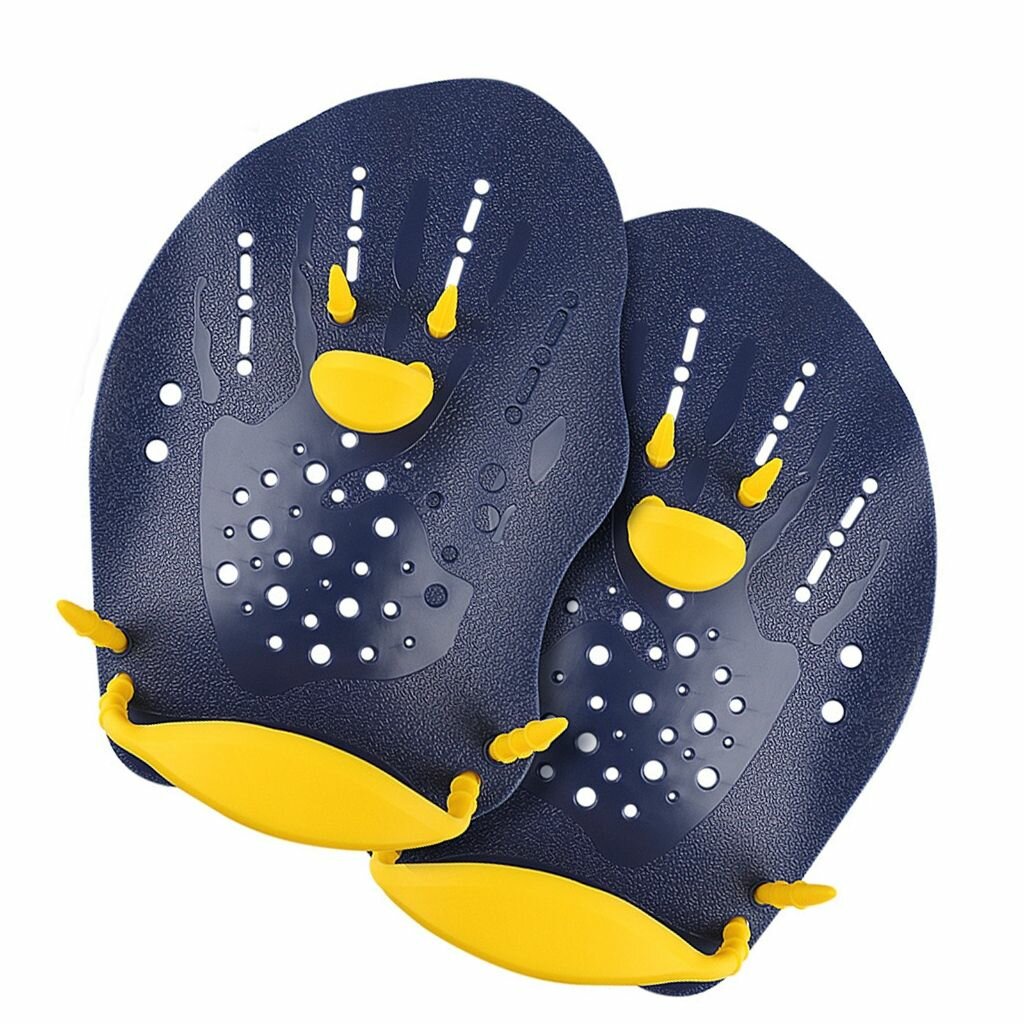 Пара лопаток для плавания "Макарон", Синий - ребенок