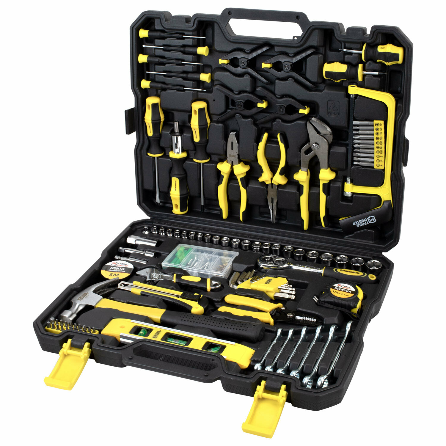 Набор инструментов грандмастер универсальный, 168 предметов, пластиковый кейс, Грандмастер