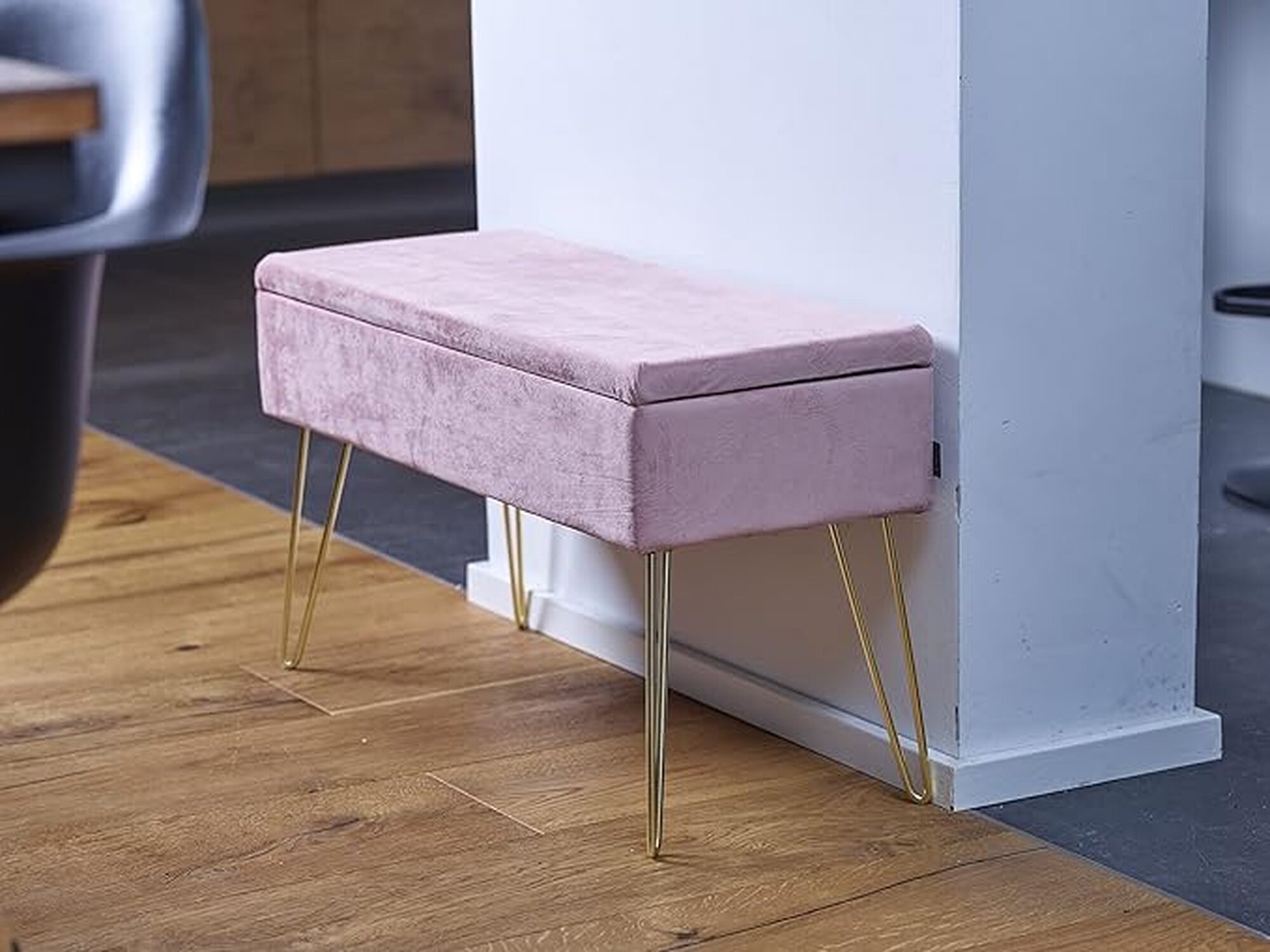 Скамейка ECHTWERK Scarlett, с бархатной обивкой, 75x30x42 см, до 150 кг