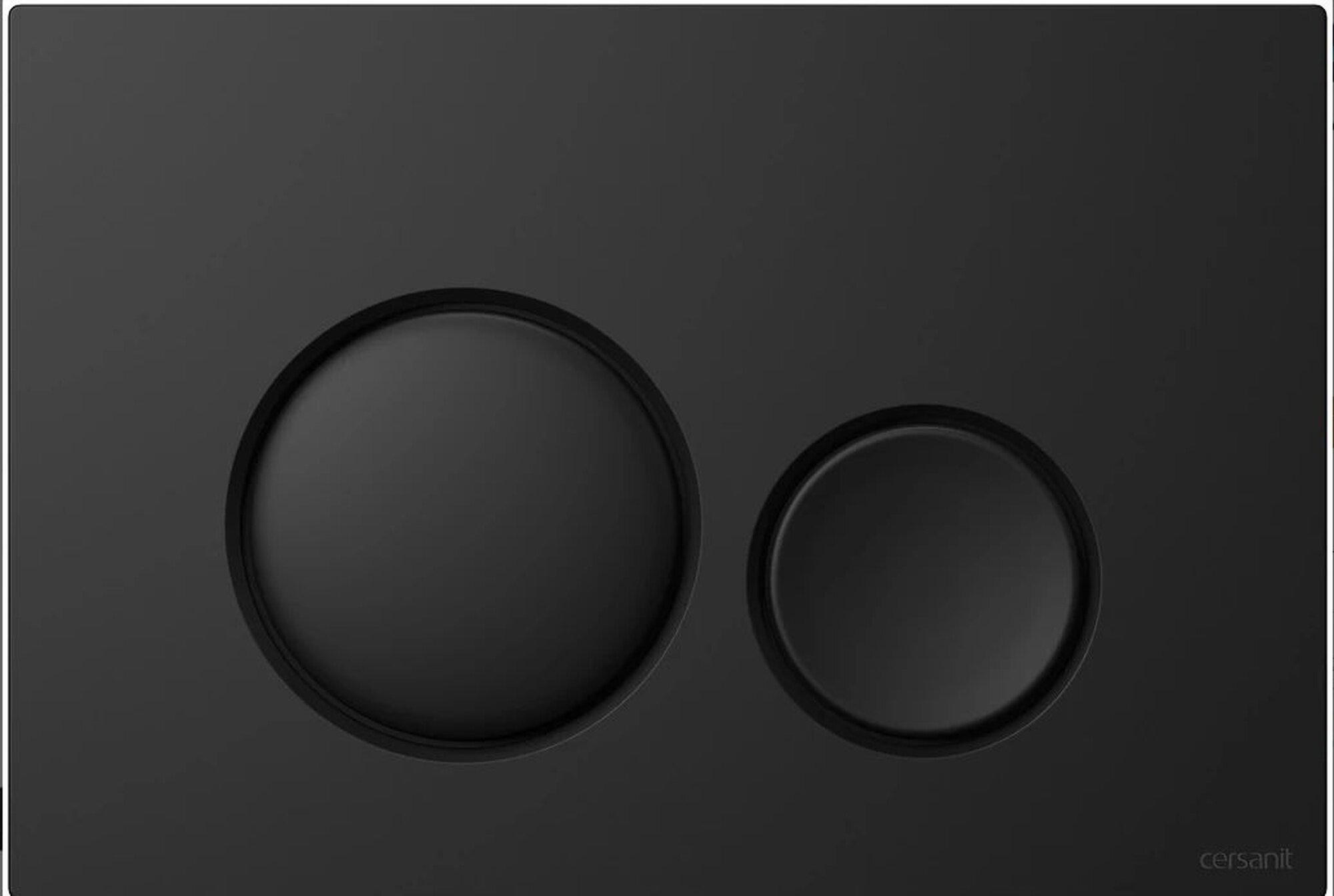 CERSANIT Кнопка смыва для унитаза LUNA, черная матовая, 22х15 см