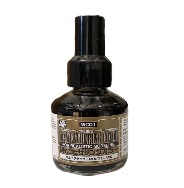 WC01 краска художественная т. м. MR.HOBBY 40мл MR.WEATHERING COLOR MULTI BLACK