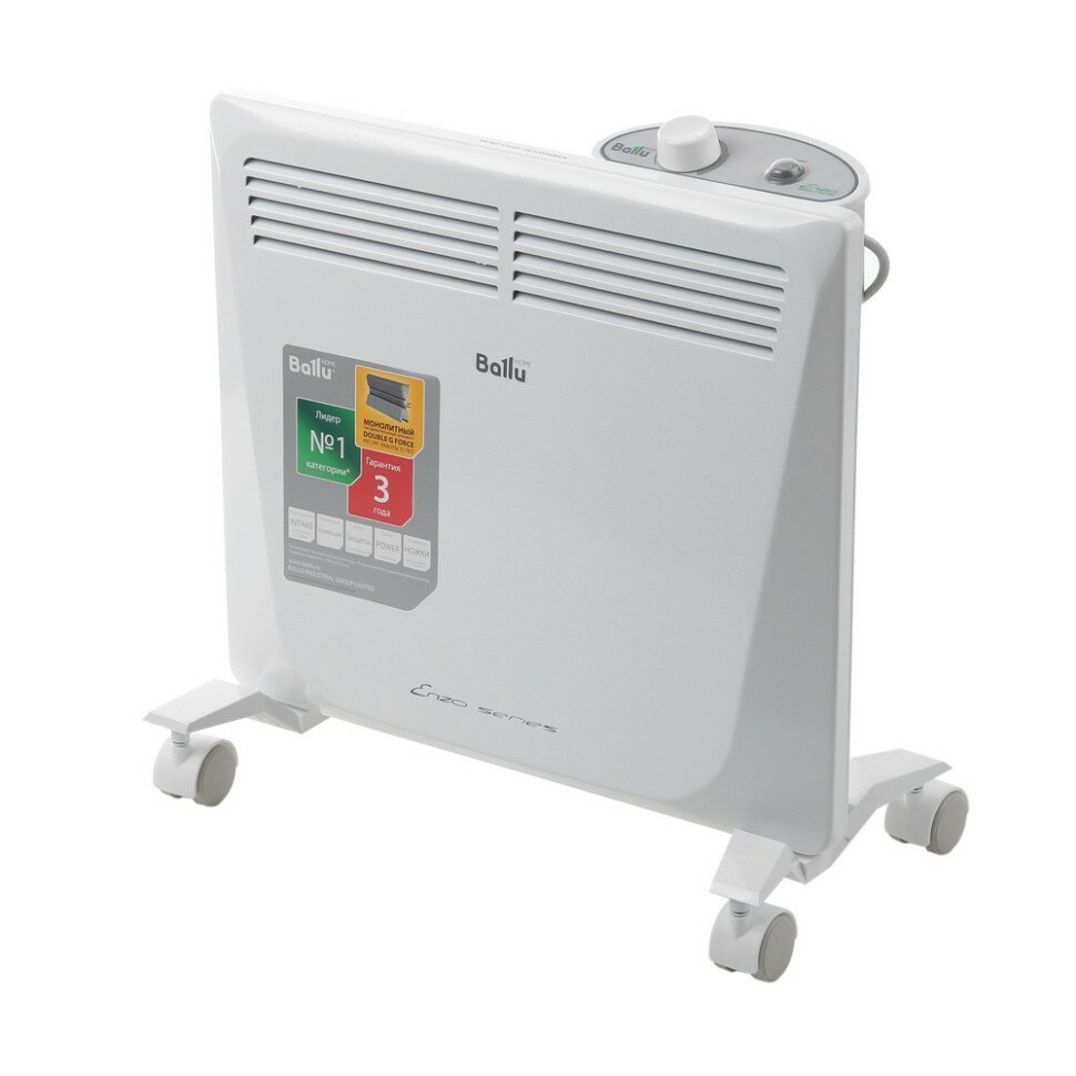 Конвектор BALLU BEC/EZMR-1000 1000 Вт 10 кв. м, белый