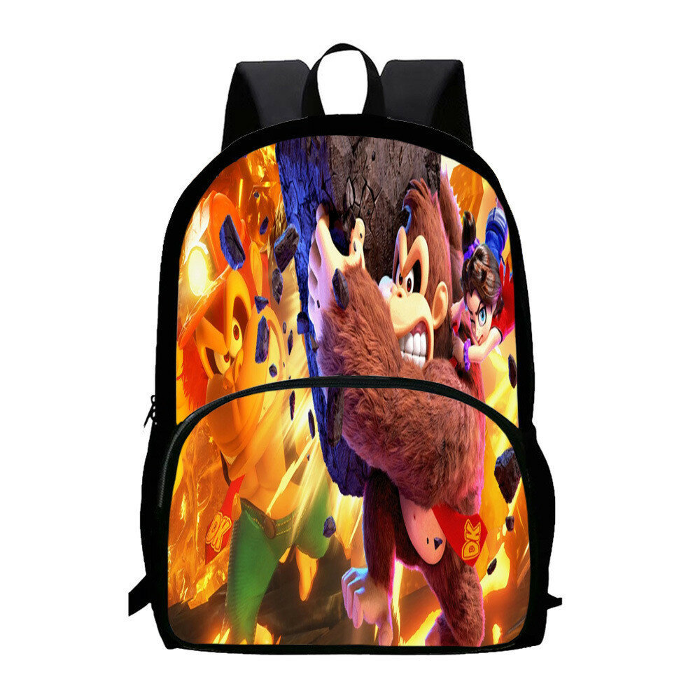 Donkey kong bananza школьный рюкзак с большой вместимостью и удобными ремнями для мальчиков и девочек стиль 2
