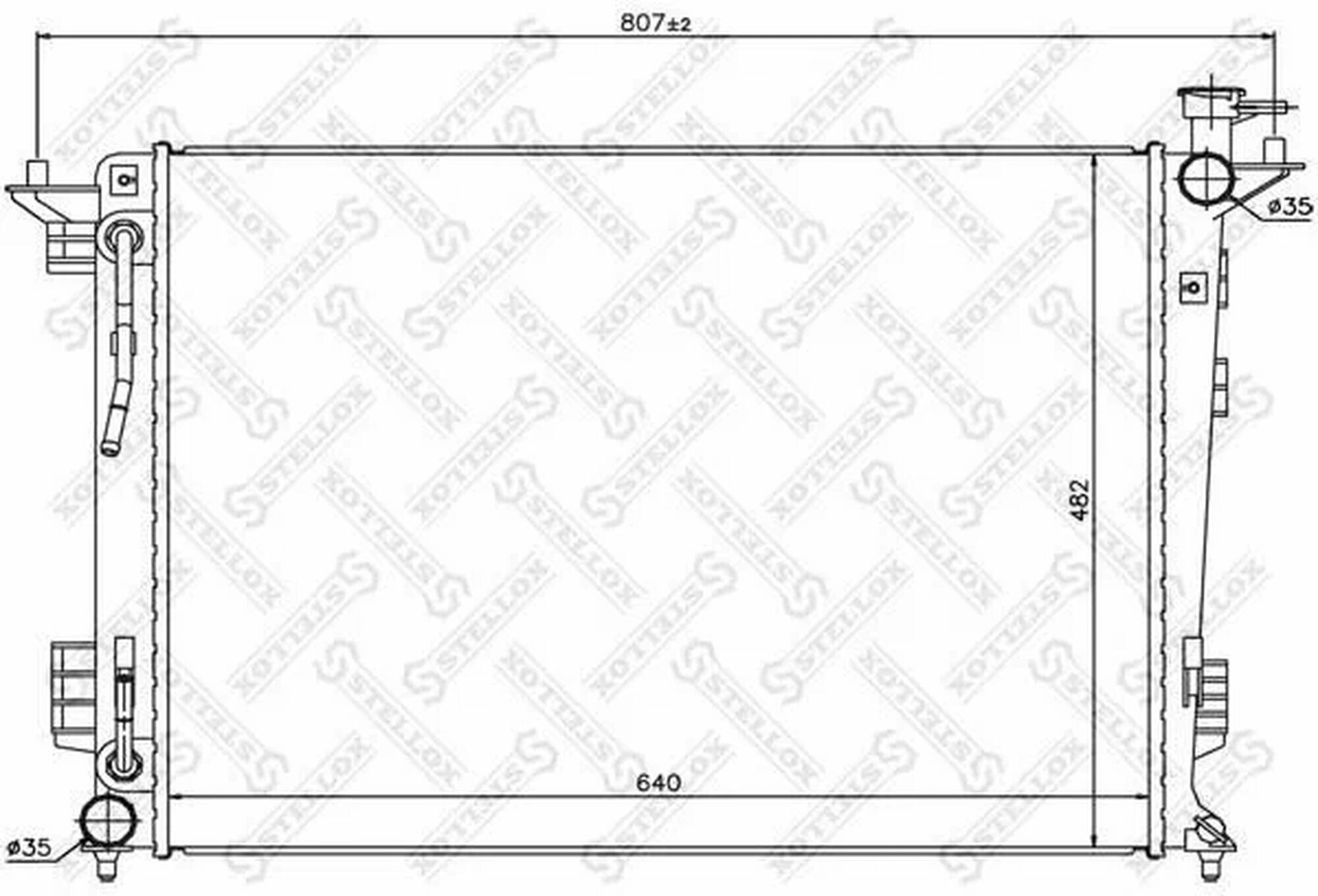Радиатор HYUNDAI ix35 (LM) 01.10-, SPORTAGE III (S, STELLOX 1025465SX