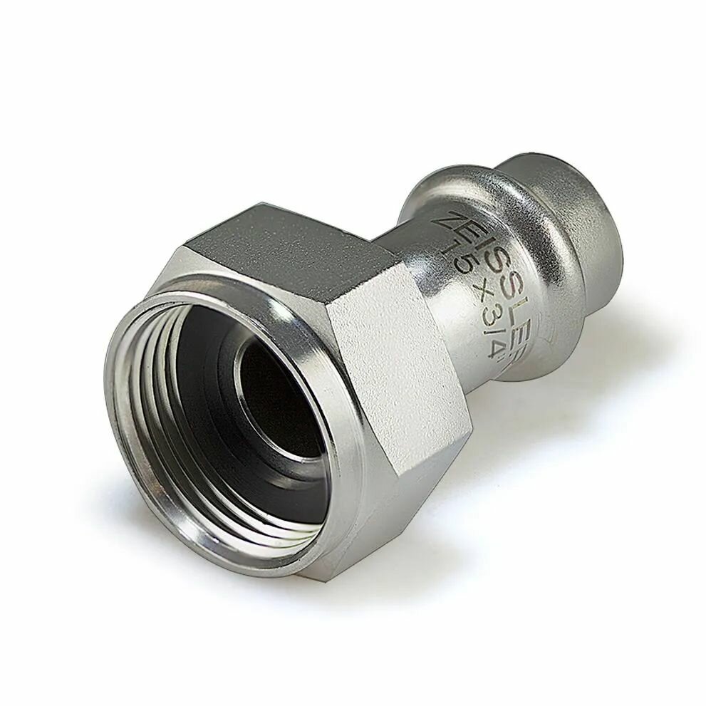 Пресс-фитинг из нержавеющей стали с накидной гайкой 18mm*3/4 ZEISSLER ZTI.508.001805