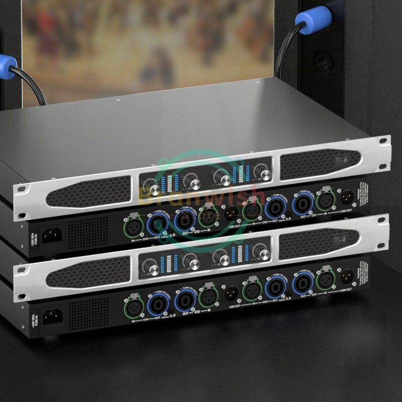 Усилитель мощности 2000 Вт 4, ультратонкий, 4,5 см, четырехканальный, класса D, подходит для живых выступлений