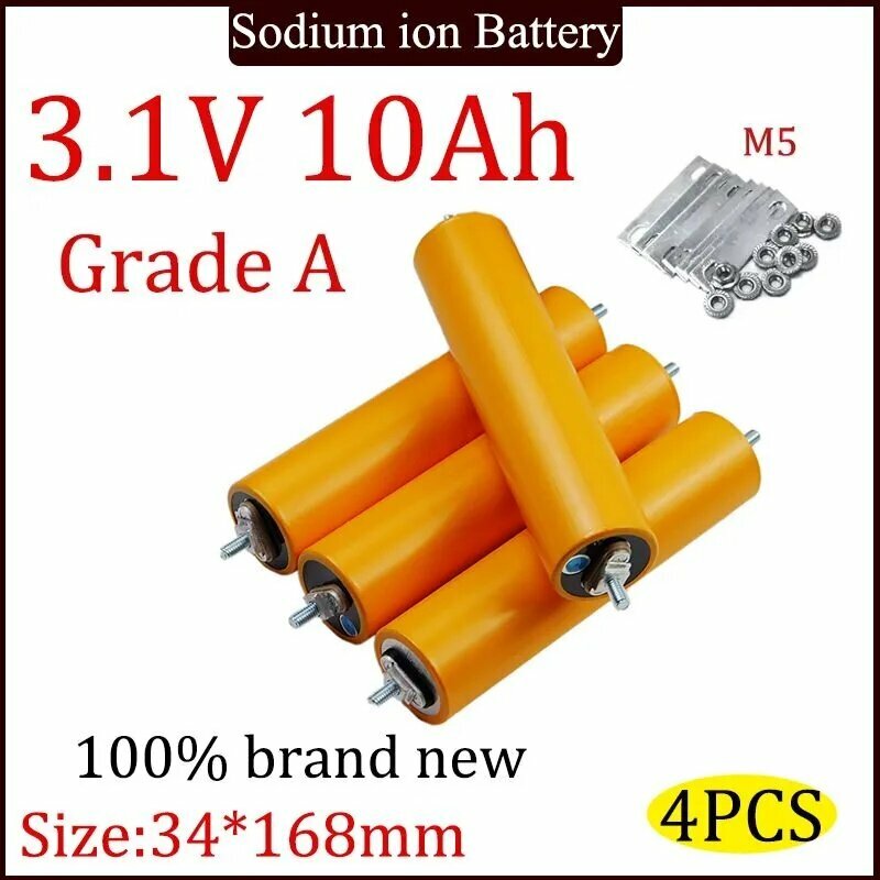 4 шт. абсолютно новый натрий-ионный аккумулятор класса А 3,1 В 10 Ач устойчивый к низким и высоким температурам инвертор 12 В для путешествий и кемпинга