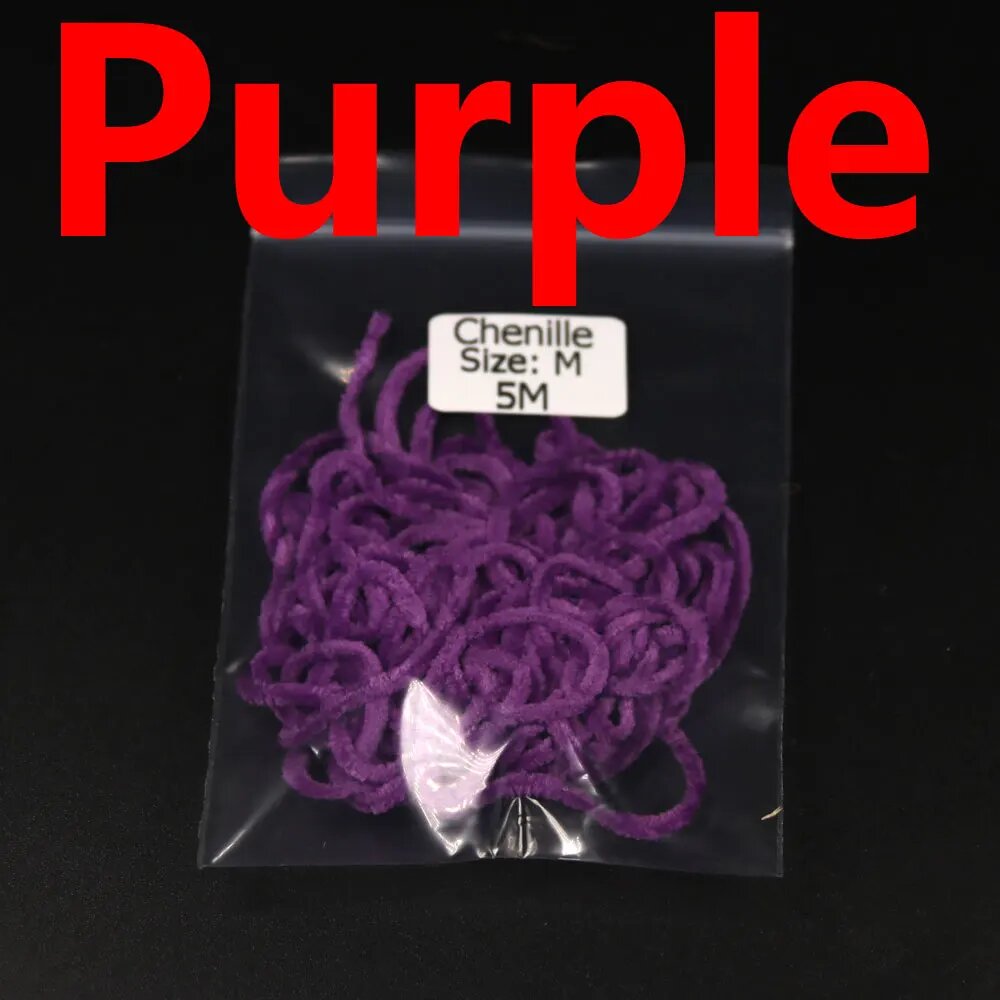 Chenille Wooly Bugger для вязания мух 5 м Фиолетовый, purple