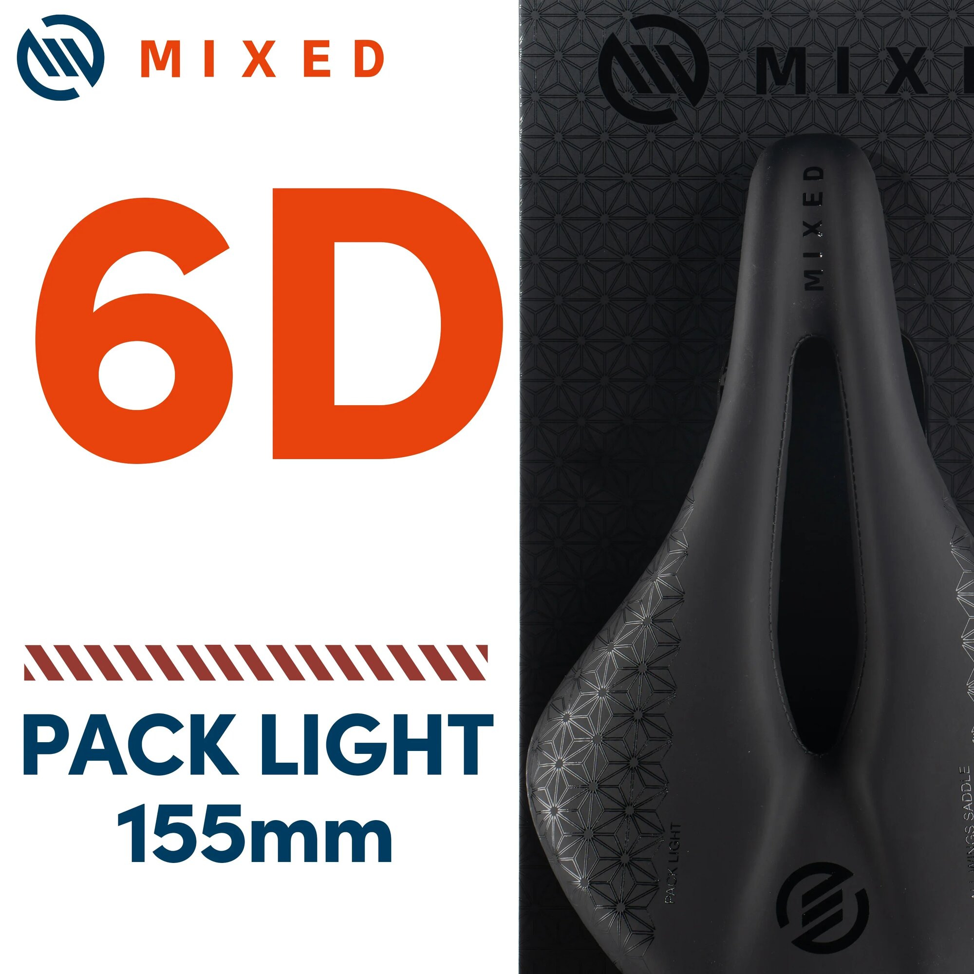 MIXED Ультралегкое седло из углеродного волокна для дорожного велосипеда, PACK LIGHT 6D