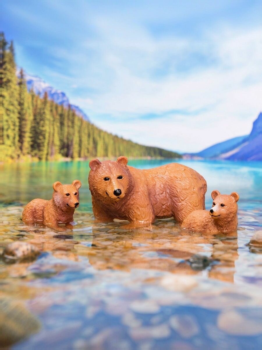 TERRA BY BATTAT Игровой набор Семейство бурых медведей фигурки животных 4 штуки для детей от 3 лет