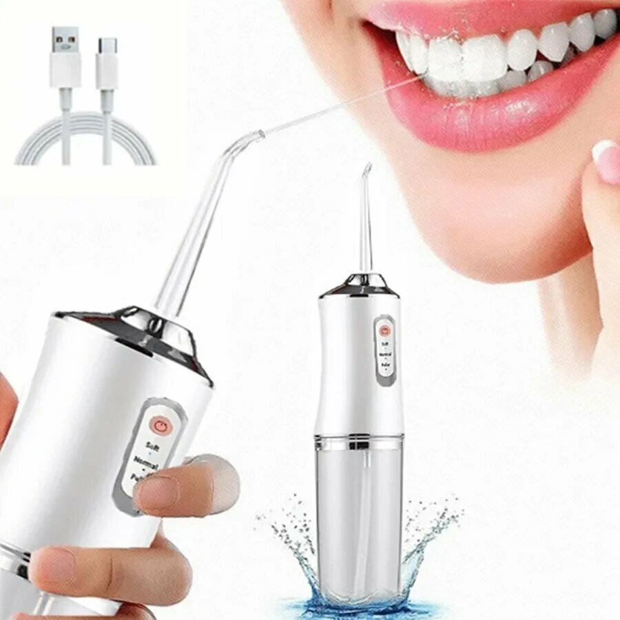 Портативный ирригатор для полости рта, беспроводной электрический аппарат для чистки зубов десен брекетов виниров протезов языка, дорожный набор