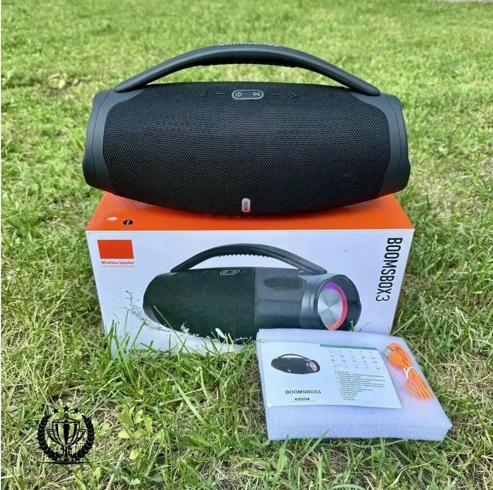 Портативная колонка BOOMBOX 3 черный / Блютуз колонка беспроводная