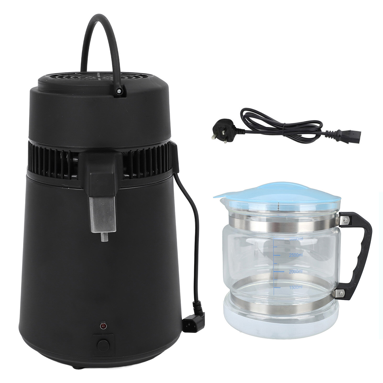 Автоматический дистиллятор воды 4L 750W, однокнопочный, с стеклянной колбой, для кухни/лаборатории,