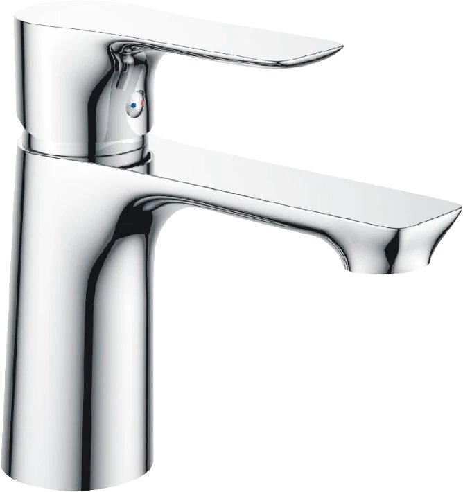 Смеситель для раковины Cron CN172 CN10172 хром, глянцевый, кран для ванной в раковину, рычажный, с керамическим картриджем