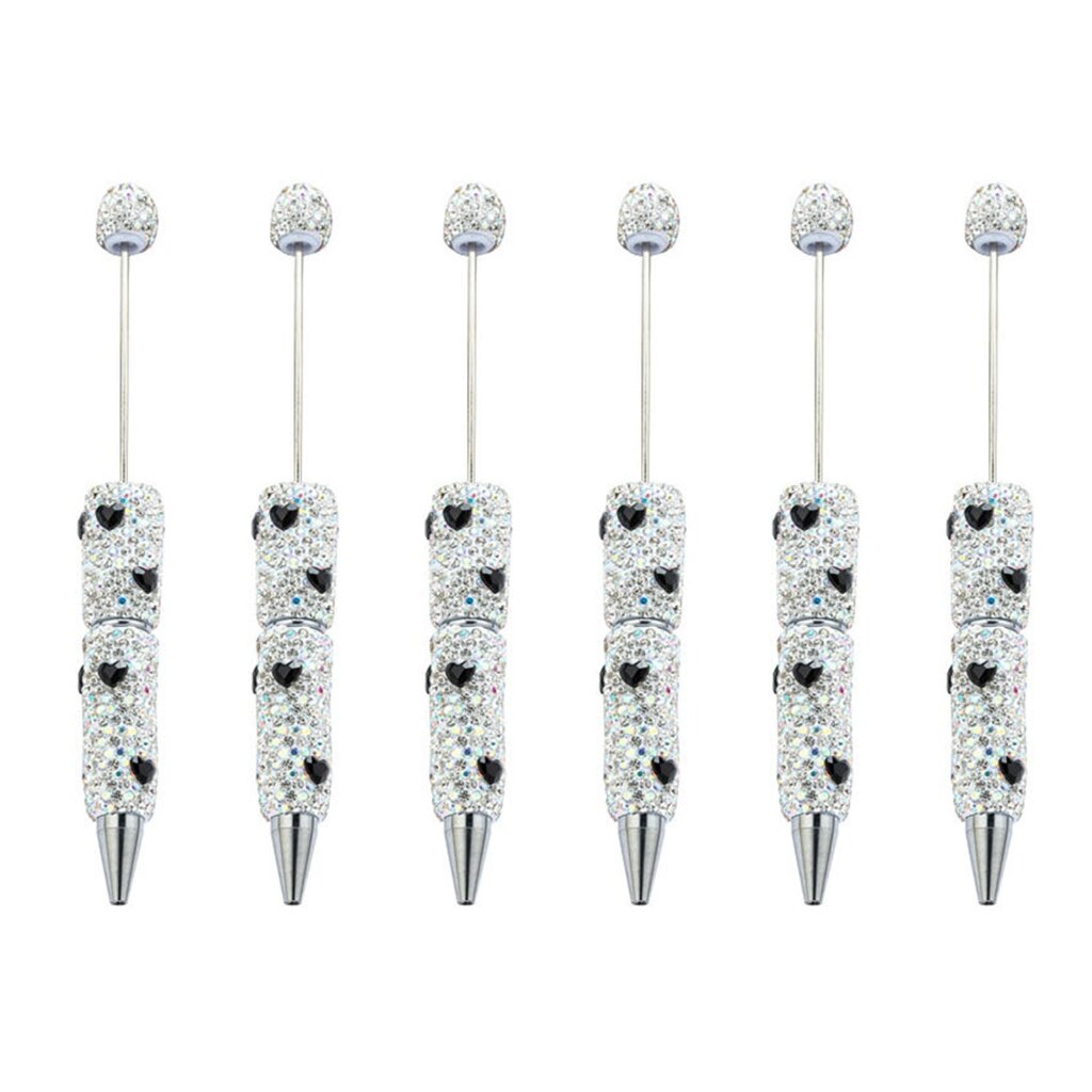 6 ручек с блестками и стразами