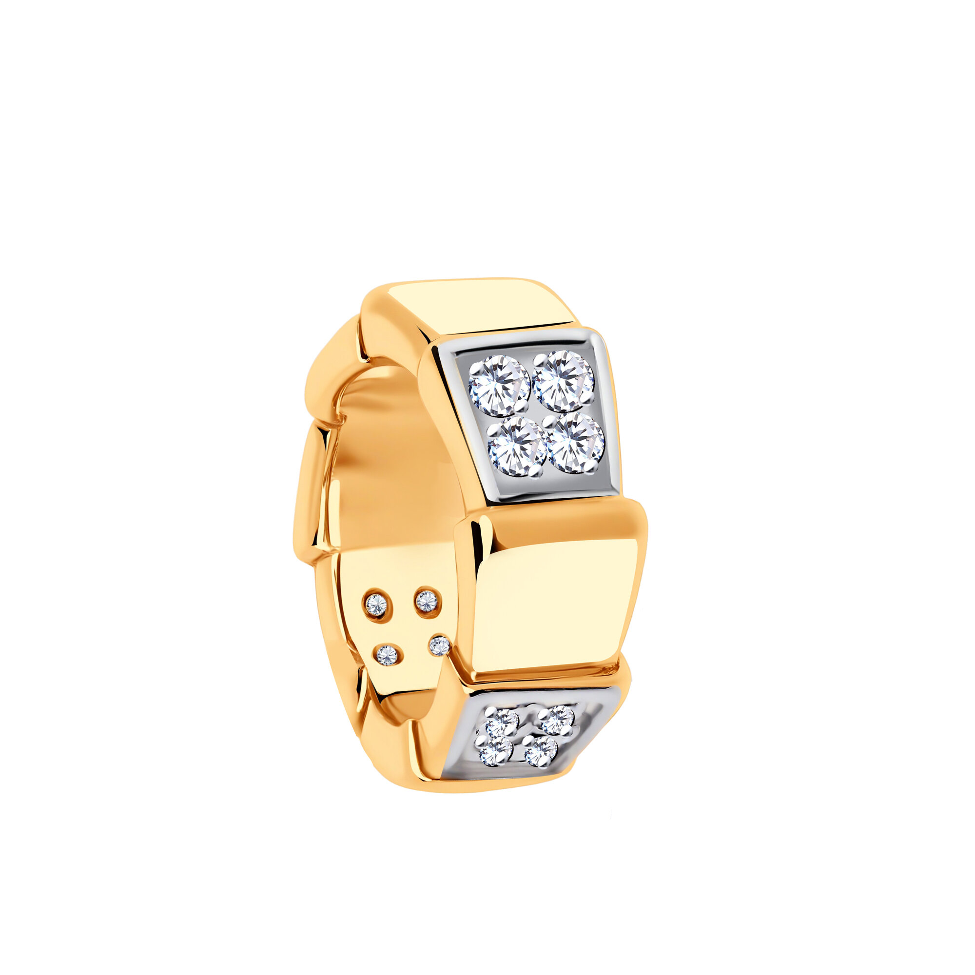 Шарм, красное золото, 585 проба, фианит