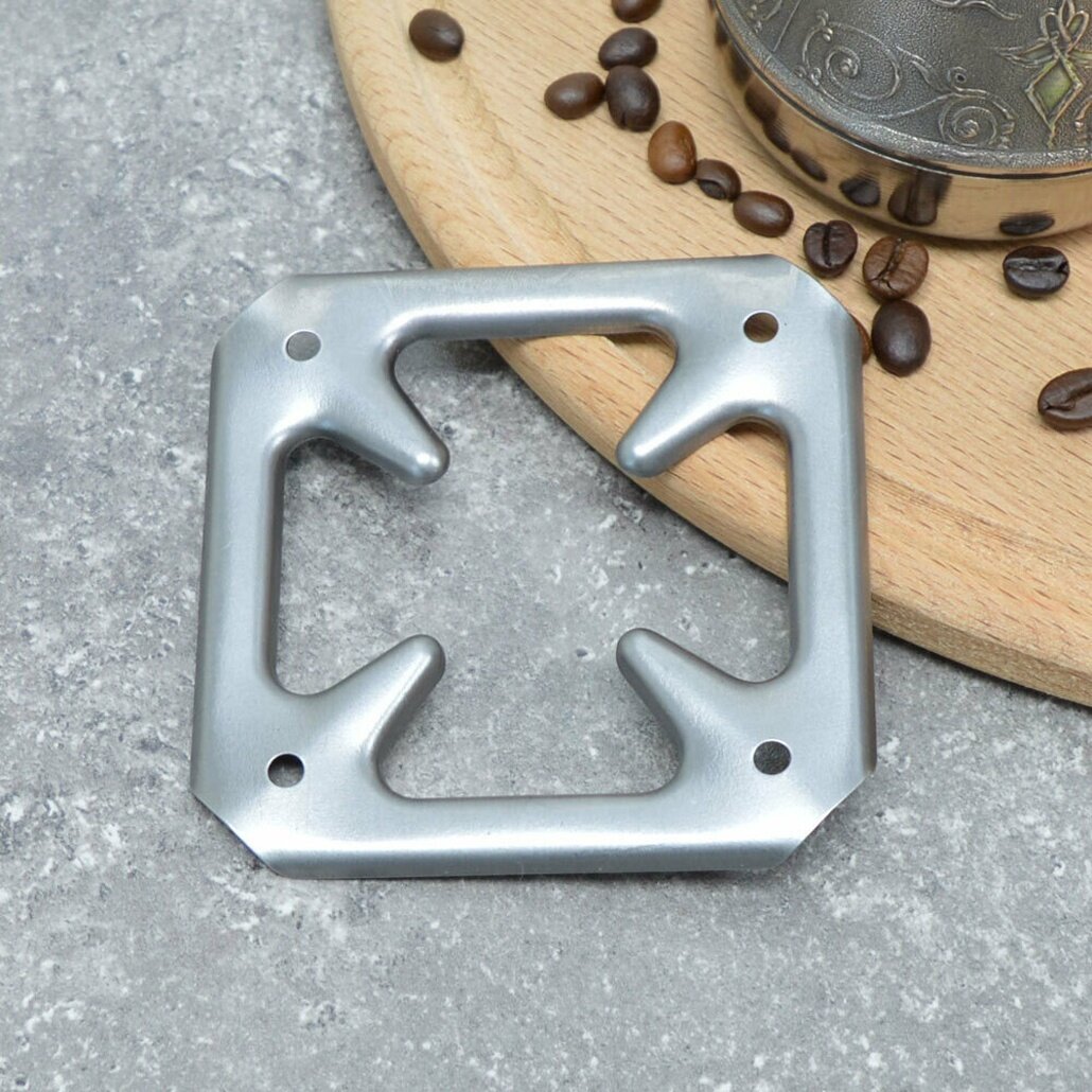 Подставка для кофейника металлическая 9х9 см, защита от проваливания на газовых плитах