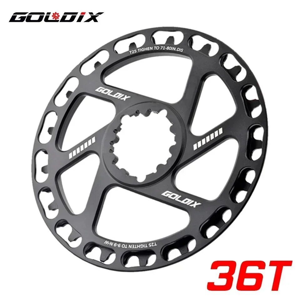 GOLDIX GXP матовый черный алюминиевая звезда для детских велосипедов 28/30/32/34/36T 36T