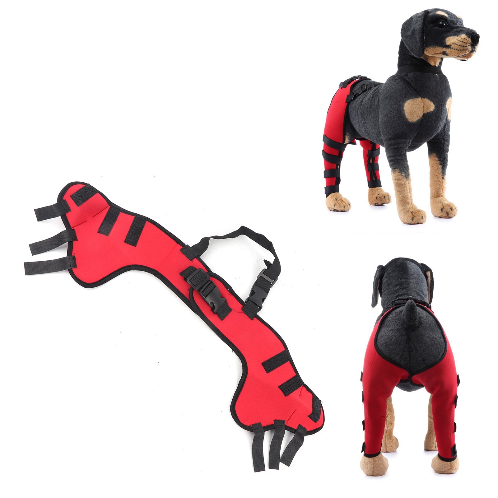 Брекеты для ног собаки, бинты на задние скакательные суставы собак от травм/защиты от растяжений/хирургического лечения/артритаHJ26 Red XS