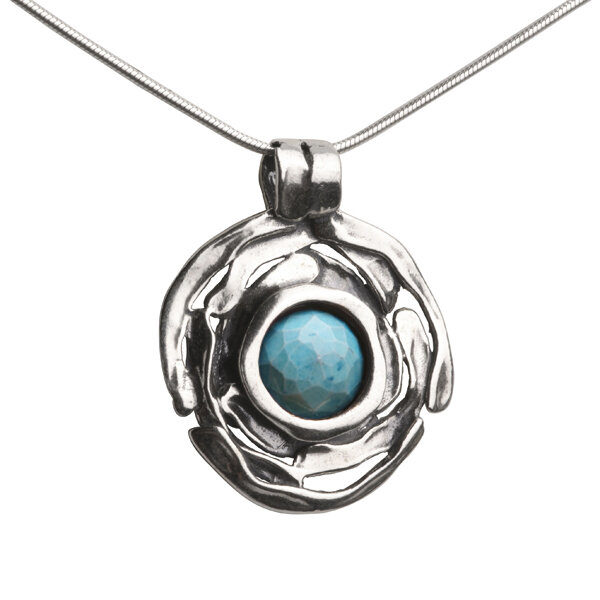 Подвеска, серебро, 925 проба, бирюза