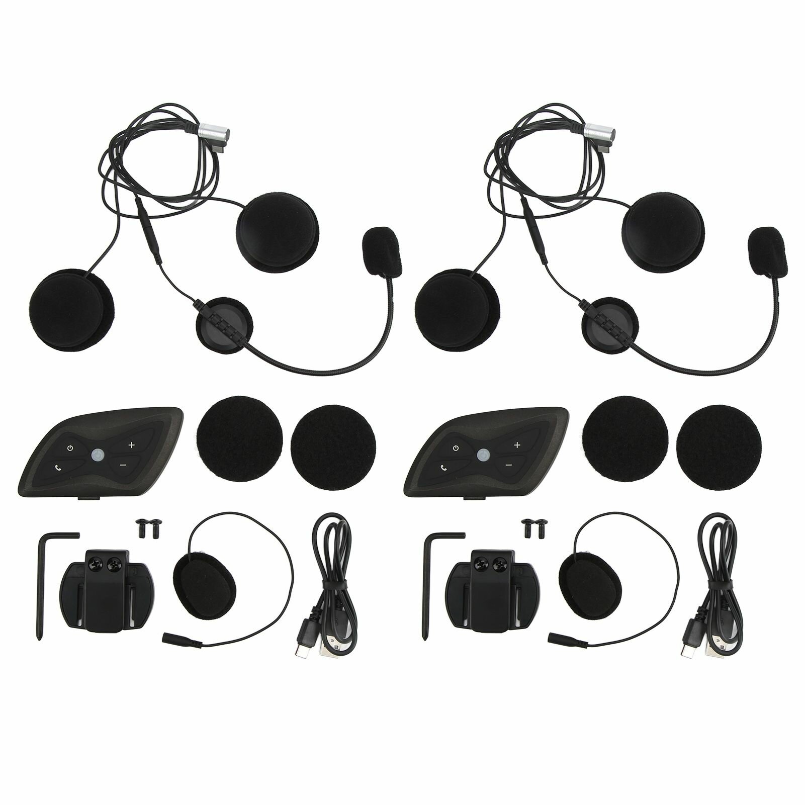 Bluetooth гарнитура для мотошлема IP65 водозащищенная с TTS