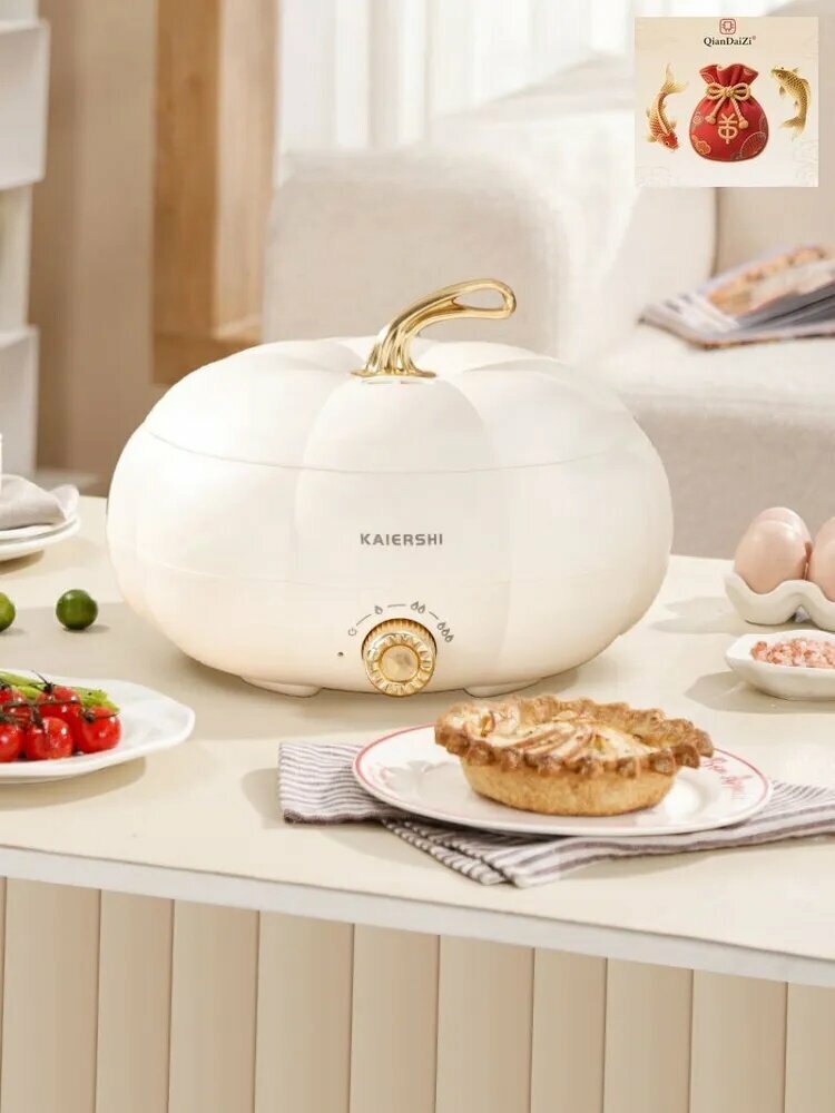 Кастрюля, HPPE Многофункциональный электрический горшок с дизайном в виде тыквы