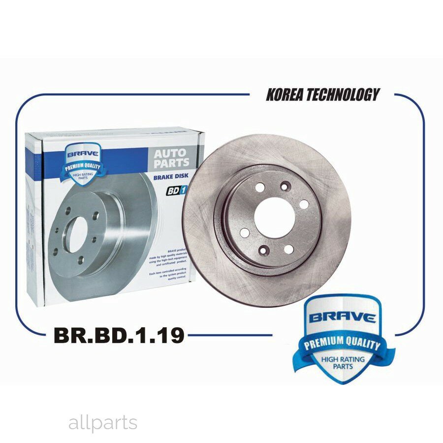 BRAVE BRBD119 Диск тормозной передний Logan LS 04-15, Sandero 07- c ABS 259x12mm