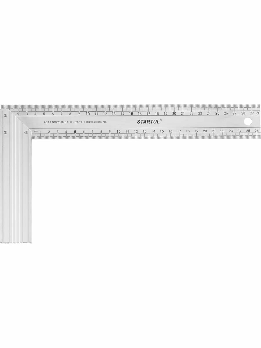 Угольник столярный 300мм сталь/алюминий STARTUL PROFI (ST3525-030)