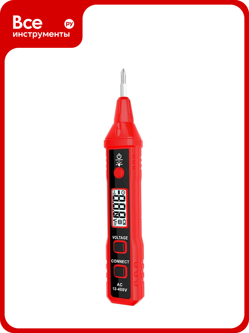 Детектор напряжения бесконтактный КВТ КТ 91 серия PROLINE 101564, 400 В