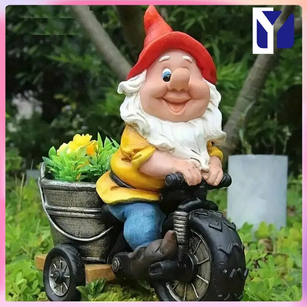 Эксклюзивная садовая статуя Гном Старик для декора газона и патио