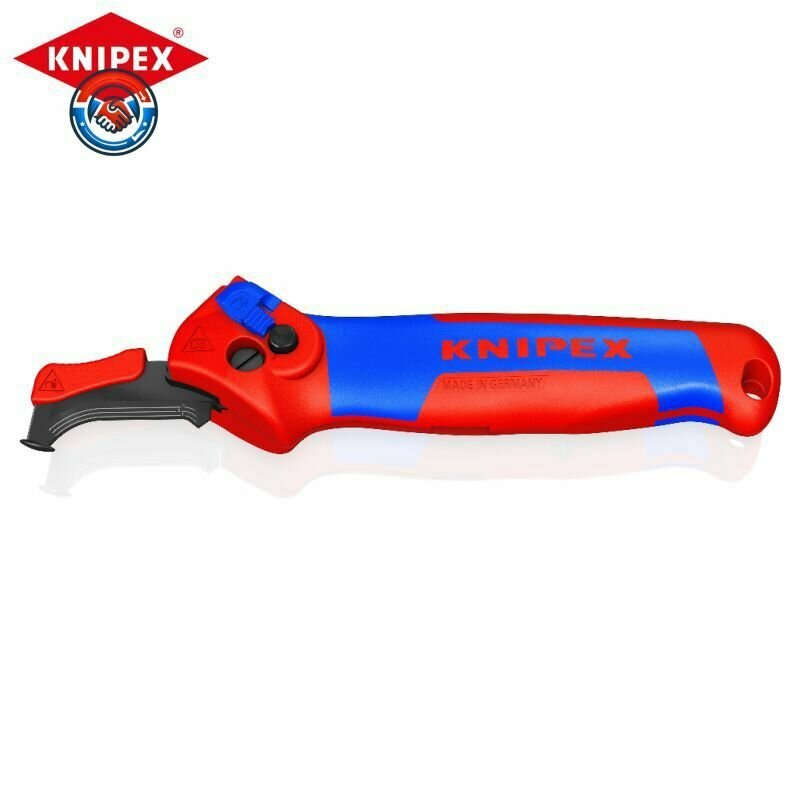Складной канцелярский нож KNIPEX для зачистки проводов, трёхступенчатый фиксатор лезвия, безопасный универсальный инструмент