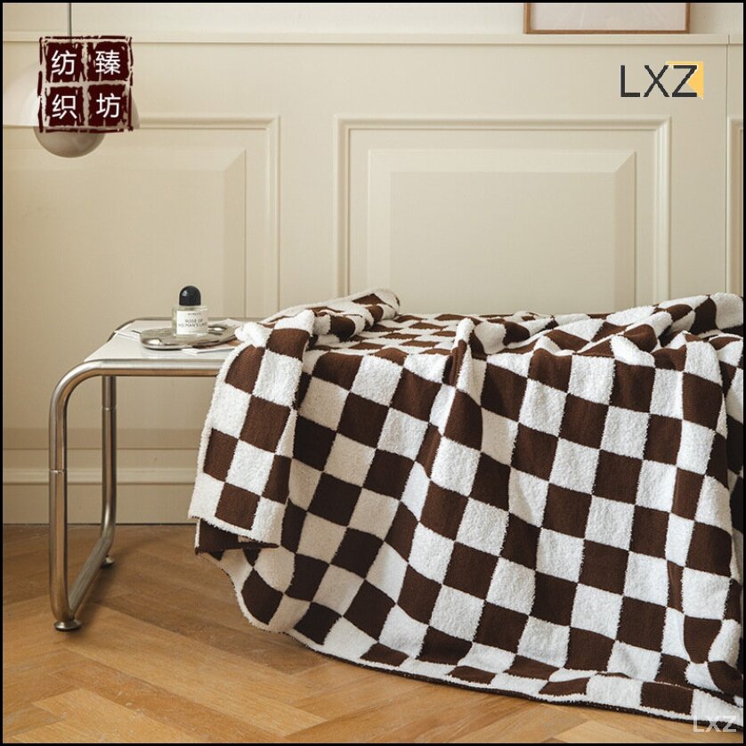 Эксклюзивное шерстяное одеяло 130x160 см в пальмово коричневом тоне