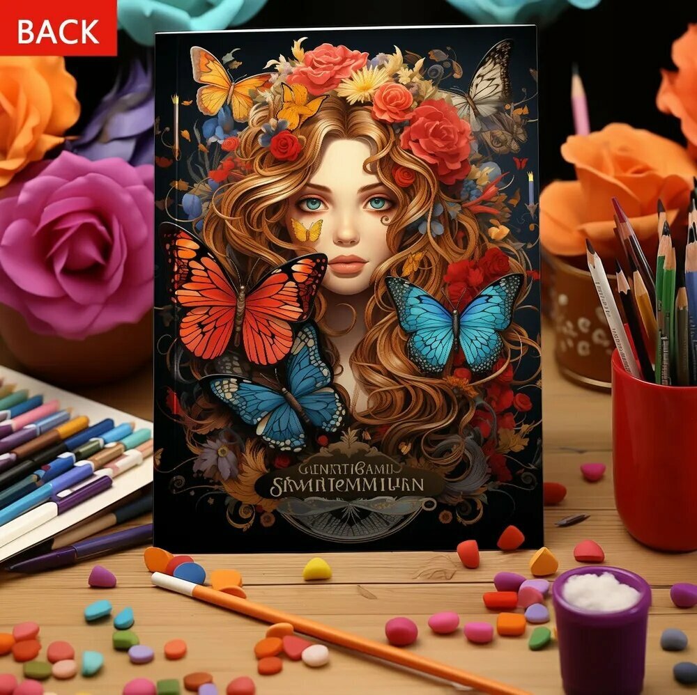 Книжка-раскраска цветочная фея, Альбом для рисования эльфы, высокое качество Книга каракулей 30 см*21 см, подходит для раскрашивания как взрослыми, так и детьми